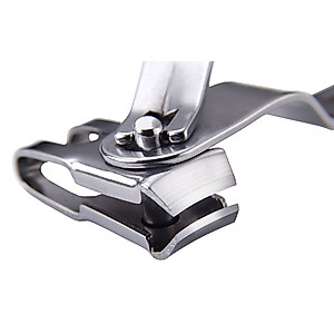 Keiby Citom Nail Clippers with 360-Degree Rotating Head - Stainless Steel Fingernails and Toenails Cutter Lagre and Small Sizes (Silver)