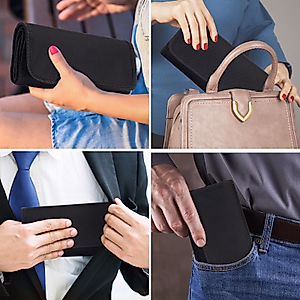 Yamahiko Money Wallet Multipack Cash Organizer - 6 Zippered Money Pouch Envelope Wallet for Travel Budgeting, Receipts