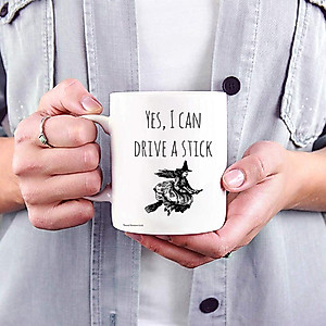 Trend Setters Halloween – I Can Drive Stick - Witch – Funny Coffee or Tea Mug – Perfect for gifting or collecting Ltd.