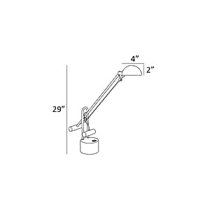 Lite Source LS-306BLK Halotech 29-Inch 8W LED Desk Lamp, Black