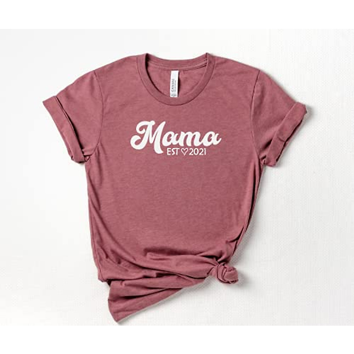 Mama Est Shirt, Cute Mom Shirts with Saying for New Mom, Mama Shirts 2021 for Women, Mom Life Tshirt, Girl Mama Gifts, Mother of Boys, Momma Bear, Birthday Gifts for Mom, Mother's Day Gift.