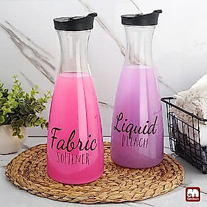 GMISUN 3 Pack 56oz Laundry Detergent Dispenser for Laundry Room Decor, Laundry Soap Dispenser for Laundry Organization and Storage, Liquid Laundry Detergent for Fabric Softener, Bleach, Powder, Beads