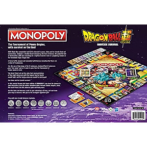 Monopoly Dragon Ball Super | Recruit Legendary Warriors Goku, Vegeta and Gohan | Official Dragon Ball Z Anime Series Merchandise | Themed Monopoly Game