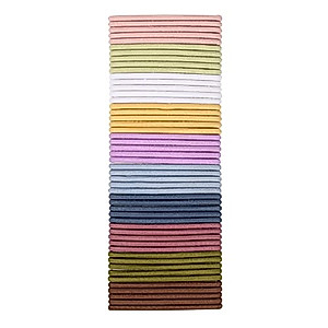 50PCS Womens Elastics Hair Tie, 4mm Colorful Ponytail Holders Hair Bands for Medium to Thick Hair, Curly Hair, Women or Men (4mm Colorful)