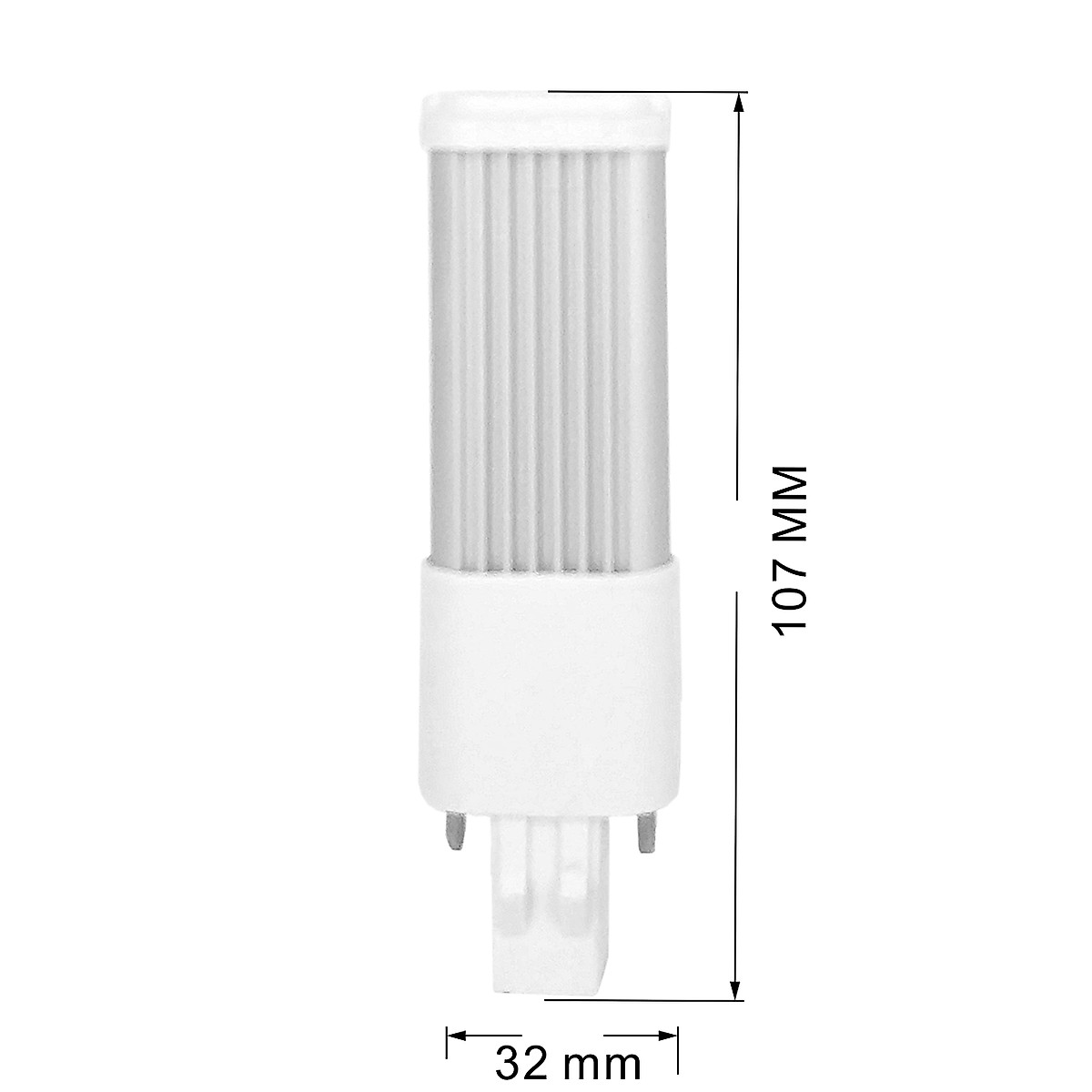 YinzPlus 2 Pcs Per Pack GX23 LED Bulb 4.21 Inch AC 120V and 277V Ra 90 Beam Angle 180 Degree 3 Watt 300 Lumen Cold White 6000K PLS Lamp LED Compact Bulb GX23 CFL LED Tube Light