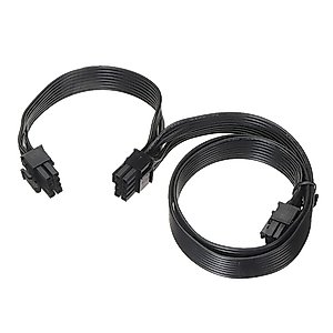 JINYI EPS 8 Pin Male to Dual PCIe 8 (6+2) Pin Male PCIE Cable, GPU Power Cable Replacement for Corsair CoolerMaster Thermaltake Modular Power Supply (25 + 9 inches)
