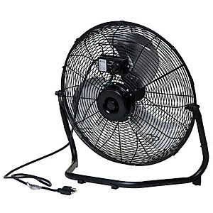 Homebasix Lf-20 High Velocity Floor Fan, Black