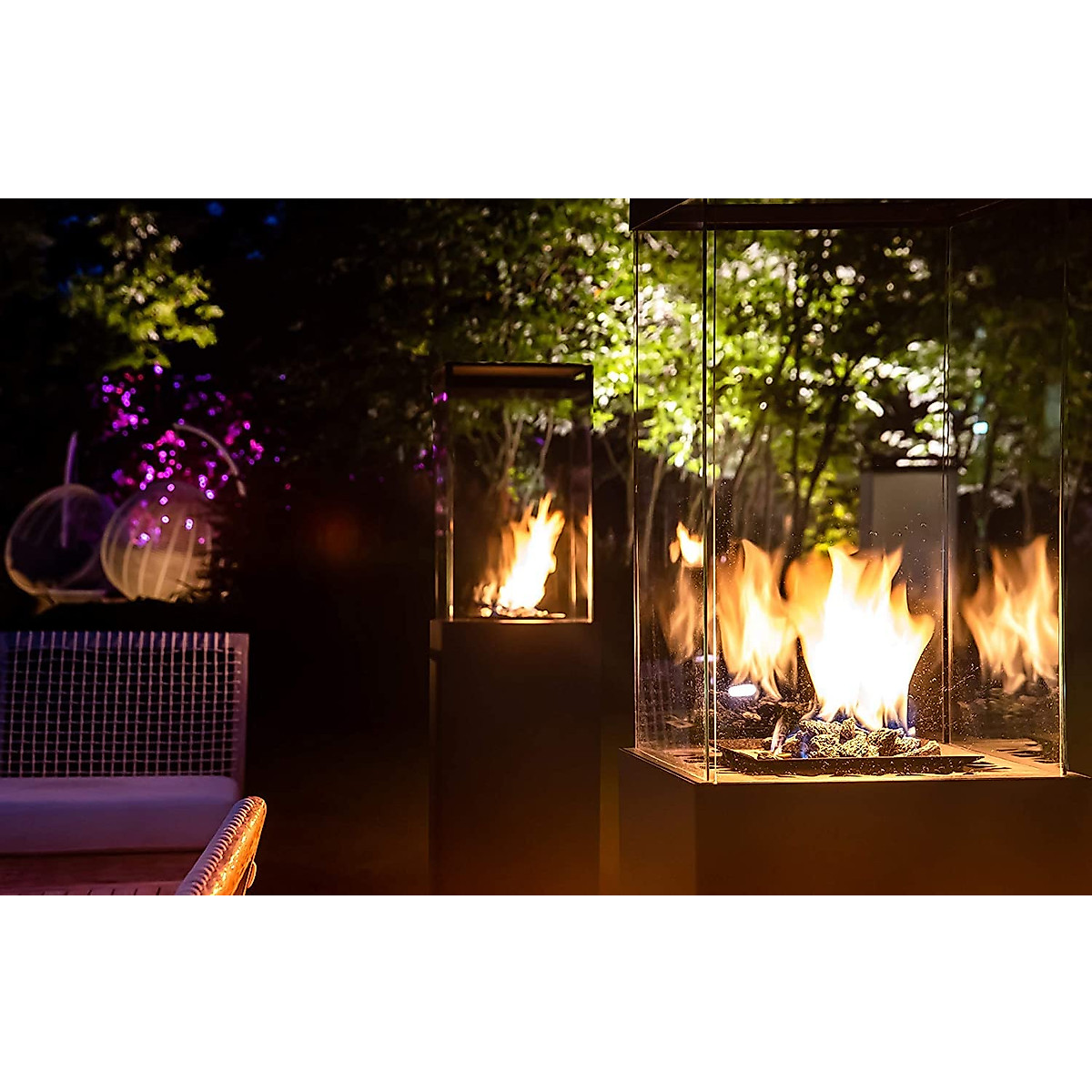 Planika Lighthouse Outdoor Patio Heater Propane Outdoor Fireplace for Patio Propane Fire Pit for Outside Heater Outdoor Gas Heaters for Patio Commercial