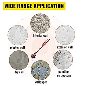 Mophorn Drywall Sander 850W Electric, Electric Sander Variable Speed 800-1750RPM, Drywall Sander Foldable Sheetrock Sander, with Telescope Handle, Vacuum Bag Drywall Sanders 6 Sand Pads