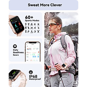 ENOMIR Smart Watch for Women, Compatible with iPhone/Samsung/Anroid Answer/Make Call& Alexa Built-in, Fitness Tracker with 100 Sports 5ATM Waterproof, Smartwatches with Heart Rate SpO2 Sleep Monitor