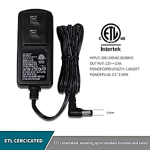 Power Adapter for Aerogarden Harvest Elite 360 Slime Series All Modes, Power Supply Cord Plug Output AC 12V 2.5A Part# 6wwpc01