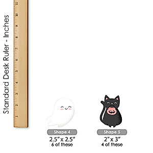 Big Dot of Happiness Pastel Halloween - DIY Shaped Pink Pumpkin Party Cut-Outs - 24 Count