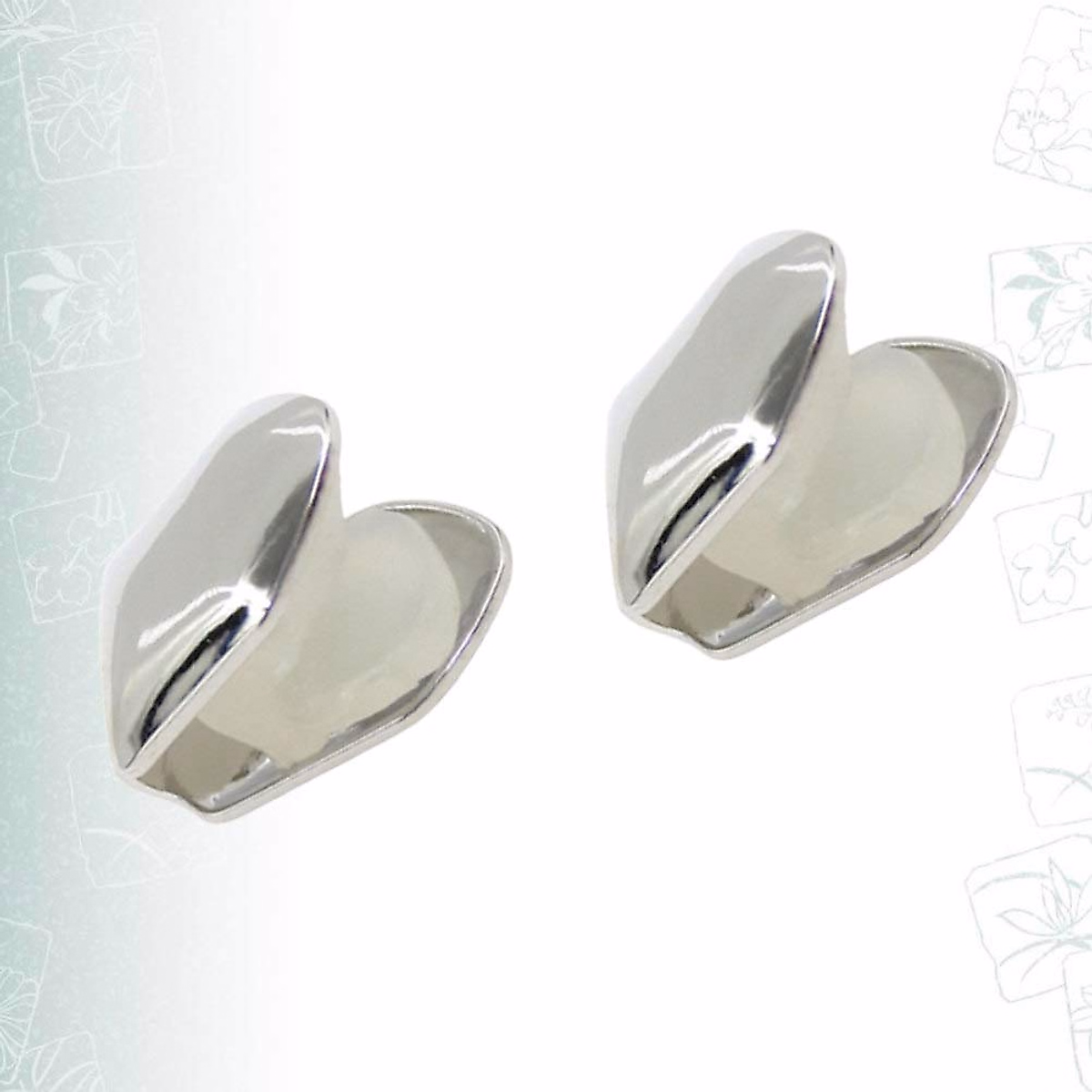 EXCEART 4pcs Silver Plated Small Single Tooth Cap Hip Hop Teeth Grill Decoration