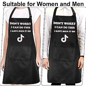Funny Apron for Men with 2 Pockets Adjustable Neck Strap Funny Gifts for Birthday, Christmas, Thanksgiving, Best Gifts for Dad, Husband, Brother, Mom, Friend, BBQ Grilling Aprons for Men