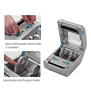 N/A Multifunction Desktop 110mm Thermal Paper Printer Barcode Label Printer USB BT Communication Interface Label Printer