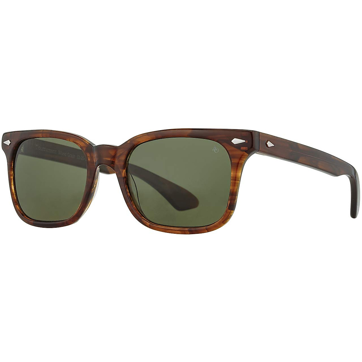 AO Tournament Sunglasses - Woodgrain - Calobar Green AOLite Nylon Lenses - 52-20-145