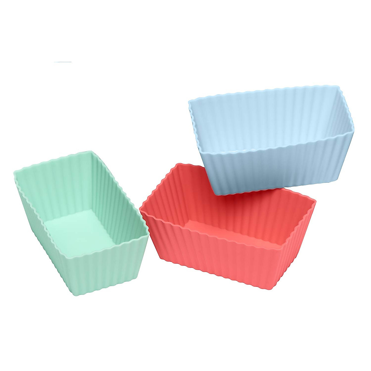 LURCH Germany Flexiform Silicone Brownie - Set of 12 - Pastel Mix