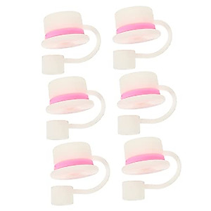 ABOOFAN 18 Pcs Straw Cap Straw Covers Straw Decors Silicone Straw Straws for Tumblers Straw Hole Cover Drinking Straw Cover Reusable Straw Tips Covers Straw End Plugs Glass Straight 8mm
