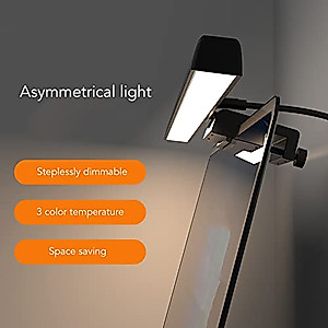Jeanoko Monitor Light Bar, Eye Protection Screen Light Bar Touch Control LED Timing Function Space Saving for Office