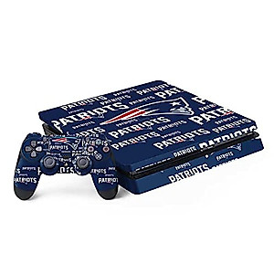 Skinit Decal Gaming Skin Compatible with PS4 Slim Bundle - Officially Licensed NFL New England Patriots Blast Design