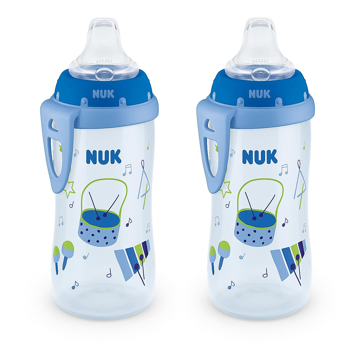 NUK Active Sippy Cup, 10 oz, 2 Pack, 8+ Months, Blue