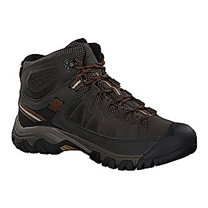 KEEN Men's Targhee 3 Mid Height Waterproof Hiking Boots, Black Olive/Golden Brown, 11.5