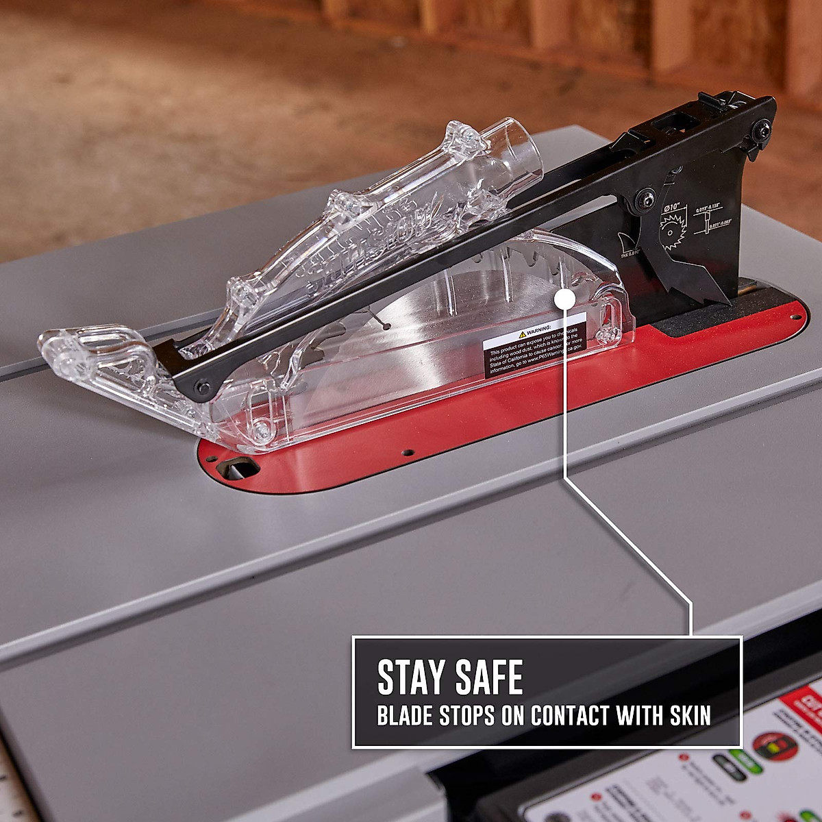 SAWSTOP 10-Inch Jobsite Saw Pro with Mobile Cart Assembly, 1.5-HP, 12A, 120V, 60Hz (JSS-120A60)