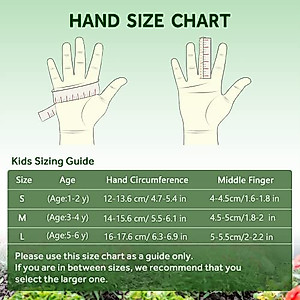 OIZEN Kids Toddlers Gardening Gloves for Age 1-6, 3 Pairs Children PVC Dots Garden Gloves for Yard Work(Small Age 1-2(toddlers))
