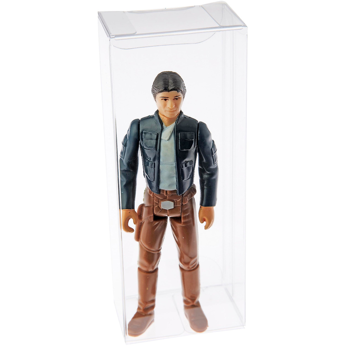 Plymor Clear Folding Action Figure Storage / Display Protector Box, 1.75" W x 1.25" D x 4.5" H, fits 3.75" Figures, 20-Pack