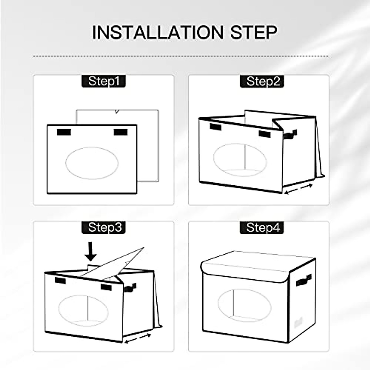Furnhome Large Fabric Storage Bin with Lids, Foldable Storage Bins for Clothes with Clear Window-Stackable Clothes Storage Bins with Label for Closet Shelves Nursery Bedroom.(Cyan, 2 Pack)