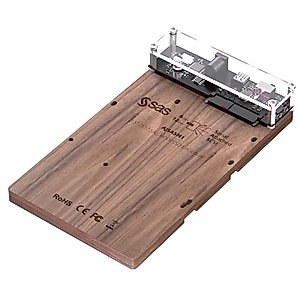 FEIFANZHE Walnut SAS to USB3.0 Adapter 2.5 or 3.5 inch SSD/HDD External SAS Hard Drive Docking Station Adapter Enclosure for RPM SAS 6/12Gbps Enterprise Hard-FSASM1