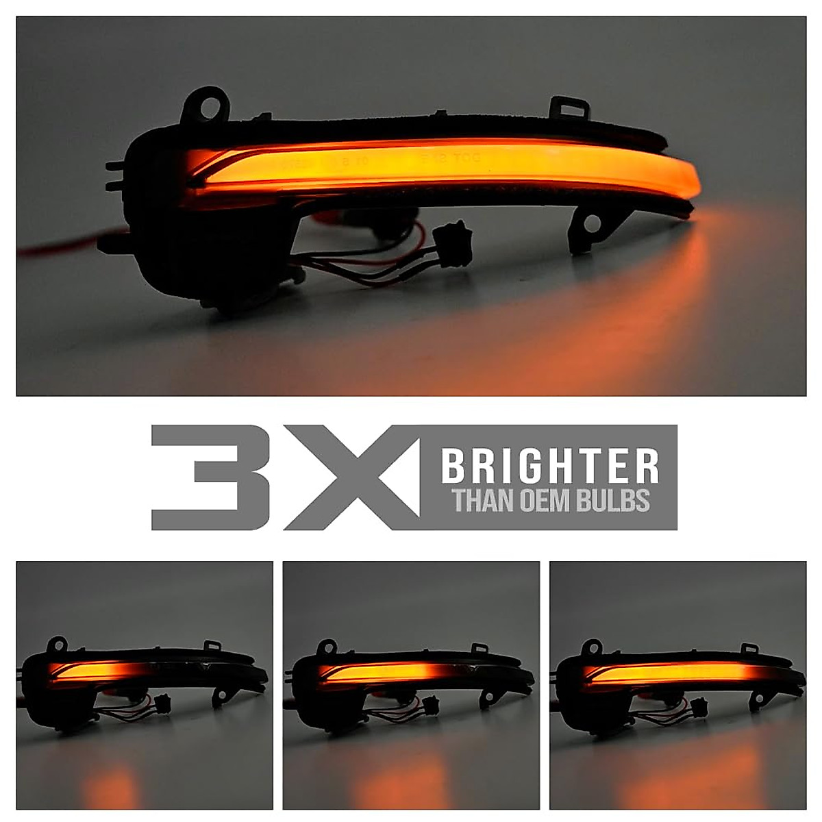 LED Dynamic Side Mirror Turn Signal Lights for 2020-2023 Toyota GR Supra Smoked Lens Sequential Turn Signal Lights Indicator Accessories LED Side Mirrors Marker Lamps