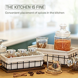 BAOBAB WORKSHOP Toilet Paper Basket for Bathroom Organizing - Bathroom Basket Organizer - Toilet Basket Tank Topper - Toilet Paper Holder for Toilet Top Organizer, Shelf - Tank Top Basket Set of 2