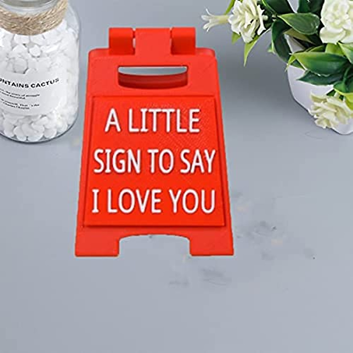 GVMW A Little Sign to Say I Love You,Love Themed Mini Sign Ornaments,Romantic Love Language Sign Plaquefor Home Desk Decorative