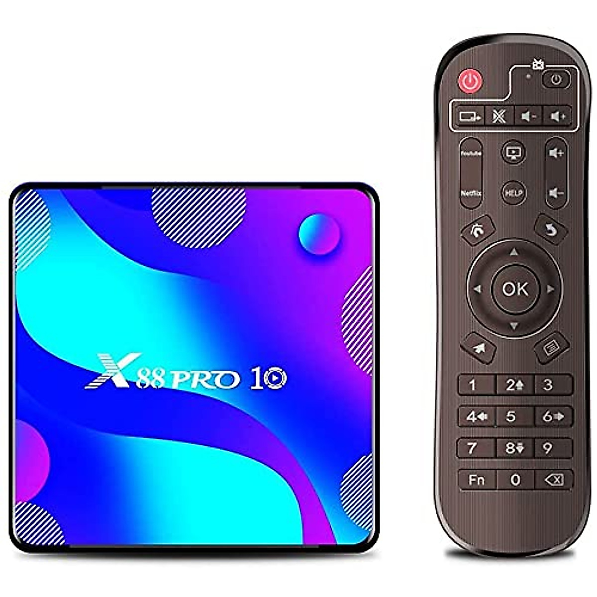 Android 11.0 TV Box X88 Pro 10 Quad Core 2GB RAM 16GB ROM BT4.2 Dual WiFi 2.4G/5.8GHZ YouTube 4K 3D USB 3.0 Smart Home Set Top Box