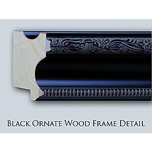 ArtDirect Cesare Nebbia 15x18 Black Ornate Frame and Double Matted Museum Art Print Titled: Back View of a Standing Man in a Long Cloak (1536-1614)