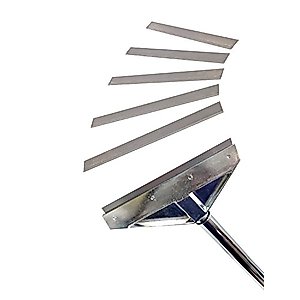 ABN Floor Scraper Tool with 5-Pack Replacement 8” Inch Razor Blades – Heavy-Duty Garage Flooring Removal and Demolition