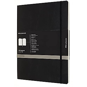 Moleskine PRO Notebook, Soft Cover, XXL (8.5" x 11") Professional Project Planning, Black, 192 Pages