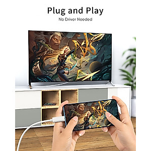 CableCreation USB C to HDMI Cable for Home Office 4K@60Hz 3FT, Type C to HDMI Thunderbolt 3 Compatible with iPhone 16 15 Pro Max Plus, MacBook Pro Air iPad Pro, XPS, Galaxy S24 Steam Deck