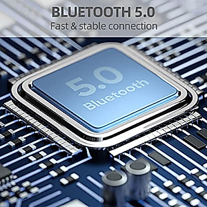 CHENSIVE Bone Conduction Headphones, Wireless Headphones Bluetooth 5.0, Open Ear Headphones with Built-in Mic, Sweatproof Sport Headsets for Running, Cycling, Driving, Hiking, Yoga