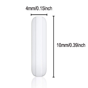 Stir Bars，5 Pcs 10mm(0.4 inch) PTFE Magnetic Stirrer Mixer Stir Bar,White Color,Laboratory Bar,Stir Plate Bar
