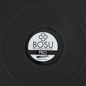 BOSU 26 Inch Pro Balance Trainer Ball Exercise Fitness Gym Equipment for Yoga, Sports, Personal Trainer, Rehabilitation, and Physical Therapy, Black