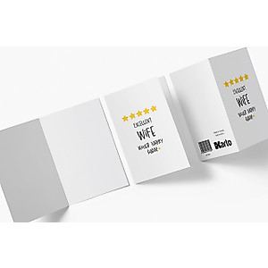 Karto Funny Birthday Card For Wife, Large 5.5 x 8.5 Birthday Card For Wife From Husband, Birthday Cards For Wife, Happy Birthday Wife Card - Excellent Wife