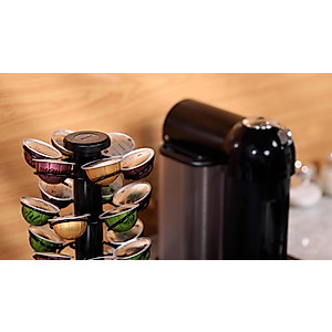 EVERIE Coffee Pod Holder Carousel Compatible with Nespresso Vertuoline Capsules, Holds 30 Pods, NRT03S
