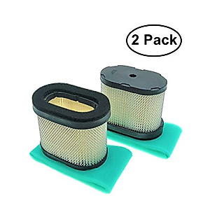 MOWFILL 2 Pack 498596 Air Filter Replace for Briggs Stratton 5059 690610 697029 OEM Air Cleaner Cartridge with 273356 Pre Filter Fits Lawn Mower Air Cleaner Element