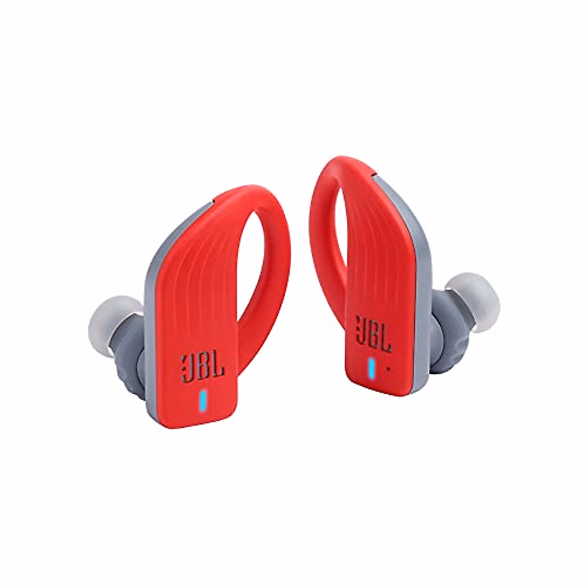 JBL ENDURANCE PEAK - True Wireless Earbuds, Bluetooth Sport Headphones with Microphone, Waterproof, up to 28 Hours Battery, Charging Case and Quick Charge, Works with Android and Apple iOS (red)