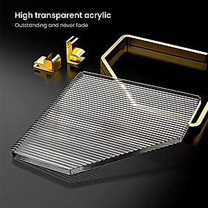 Acrylic Single Layer Storage Rack Durable Easy Installation Shelf for Solid Metal Surfaces