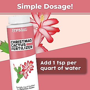Christmas Cactus Fertilizer for All Christmas Cacti and Schlumbergera Cacti, Liquid Plant Food 8 oz (250mL)