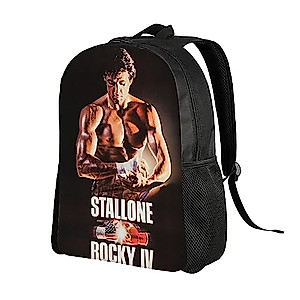 HEMKUNT Rocky Iii Backpack Men And Women Casual Fashion Lightweight Classic Backpack Tourist Black Bag