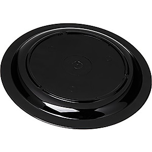 Carlisle FoodService Products PCD20903 Polycarbonate Narrow Rim Plate, 9" Dia. x 21/32" Dp., Black (Case of 48)